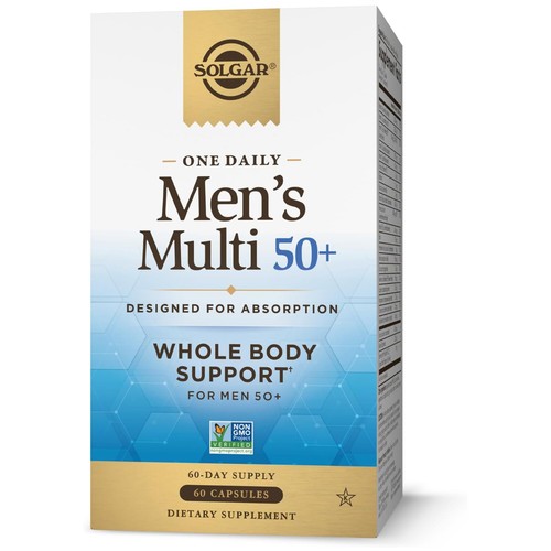 Solgar One Daily Men's Multivitamin 50+ Whole Body Support, 60 Capsules ...