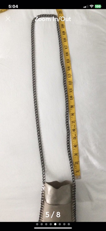 Handbag/ Phone Case Gunmetal Colored Chain Cross Body Leather Color ...