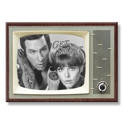 Get Smart TV Show Retro TV 3.5 inches x 2.5 inches Steel Fridge Magnet ...