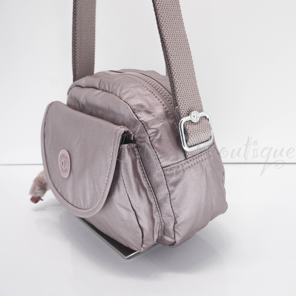 NWT Kipling K70120 Stelma Crossbody Small Bag Purse Polyamide Hazelnut ...