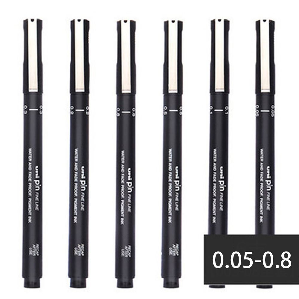 6Pcs/lot Ultra Fine Line Fineliner Art Marker Drawing Sketch Manga | eBay