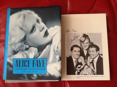 Alice Faye SIGNED Photo & Bio 30s Movie Actress Singer Tyrone Shirley ...