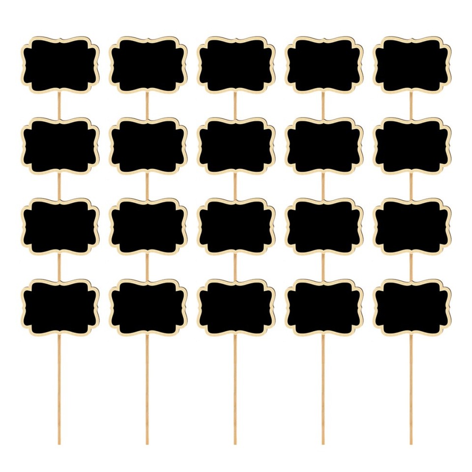 20 Pcs Tabletop Chalkboard Sign Blackboard Signs Tables Plant Labels ...