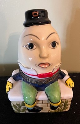 VINTAGE PORCELAIN HUMPTY DUMPTY HINGED TRINKET BOX | eBay