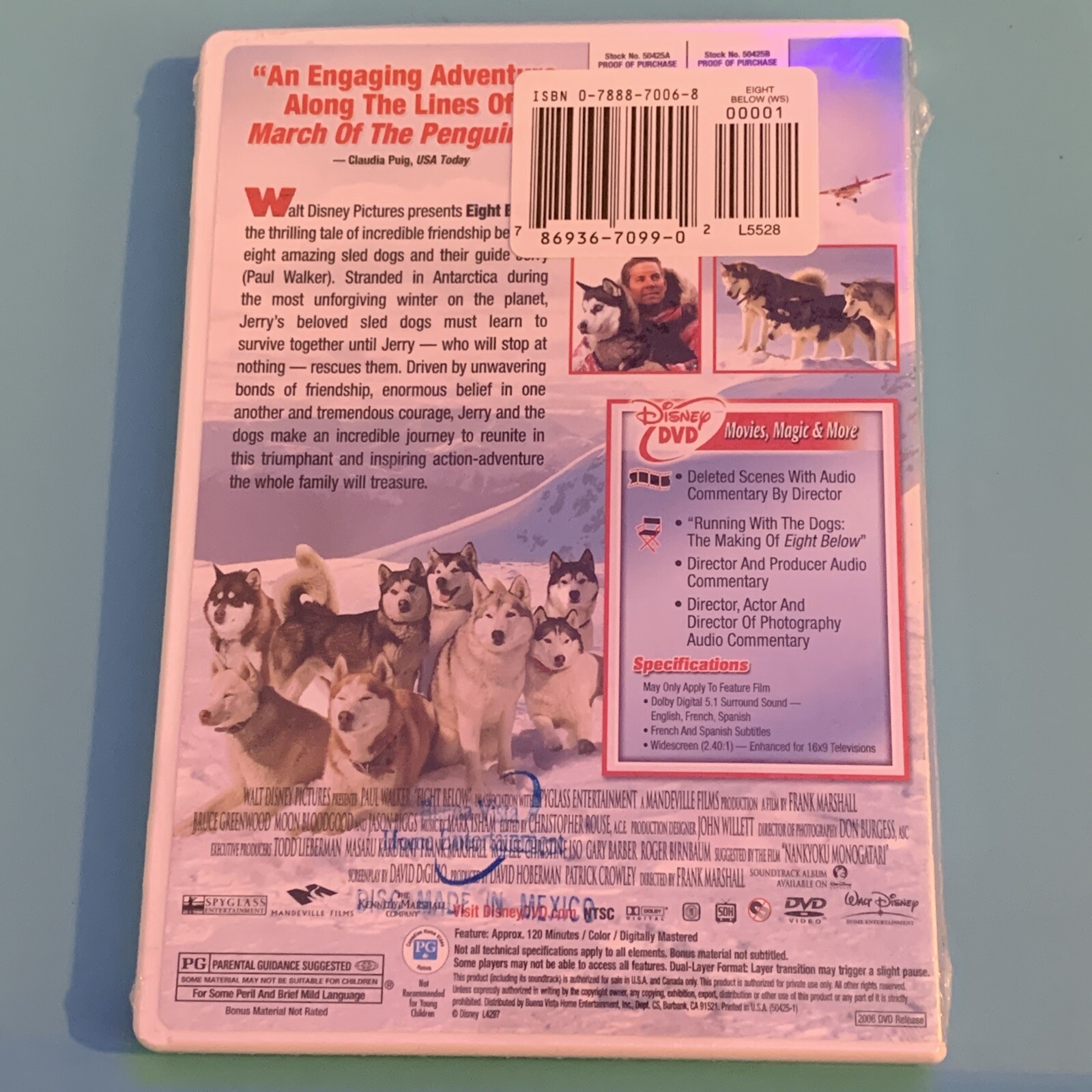 Eight Below (DVD, 2006, Widescreen) 786936709902| eBay