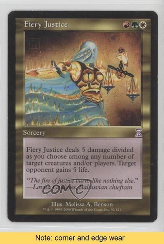 2006 Magic: The Gathering - Time Spiral Timeshifted Fiery Justice #92 ...