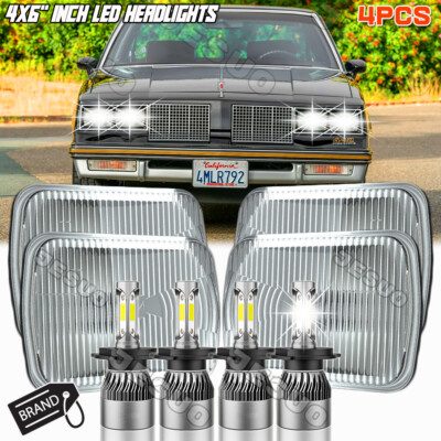 4pcs 4x6 Led Headlights Hi/Lo Beam fit 1980-1988 Oldsmobile Cutlass ...