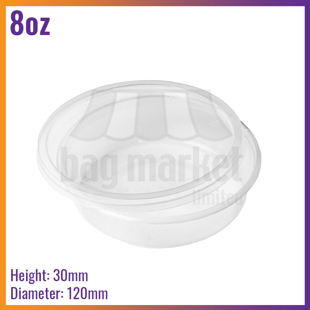 Round Food Containers with Lids - Microwavable Plastic Pots | Takeaway ...