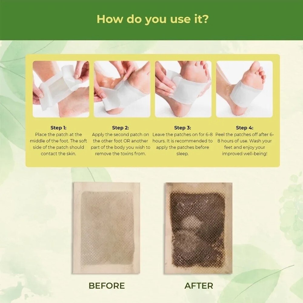 4x Itsuki Kenko Foot Patch Detox Body Toxin Deep Cleansing Herbal Japan ...