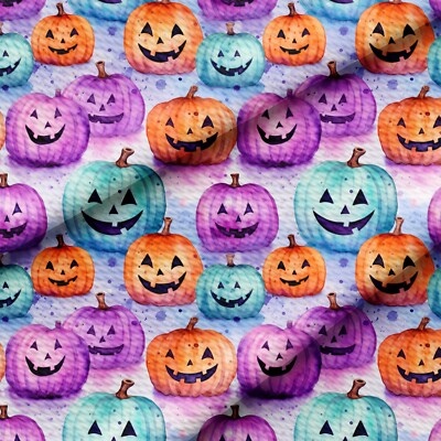 Halloween Pumpkins Bullet Liverpool Hair Bows Headbands Stretch Knit ...