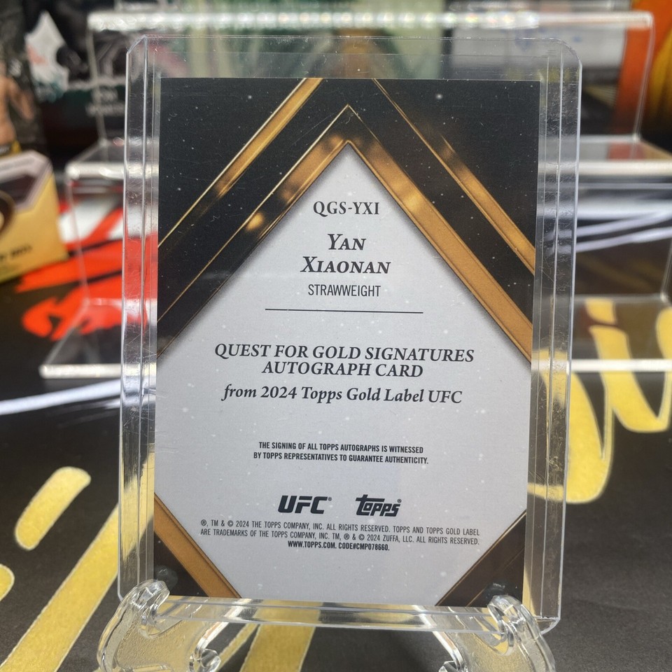 2024 Topps UFC Gold Label - Yan Xiaonan Quest For Gold 1/1 🔥📈 1/1 | eBay