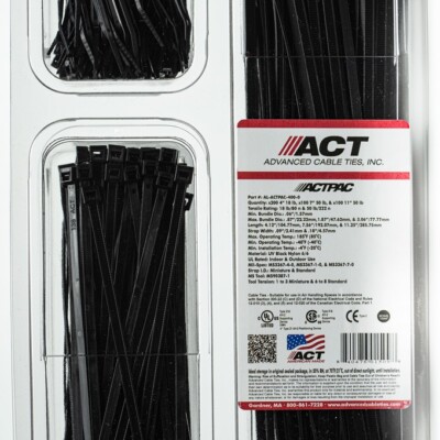 Advanced Cable Ties ACT Specialty Nylon Cable Ties UV Black Variety ...