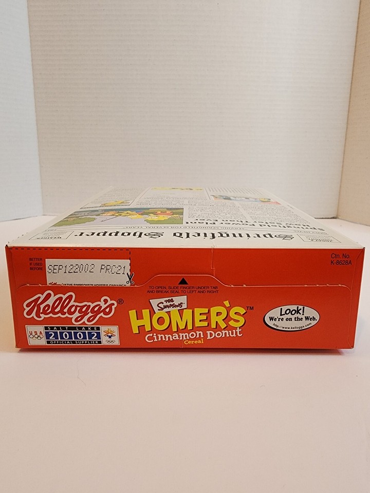 Kellogg's Limited Edition 2002 Simpsons Cereal Boxes - Homer and Bart ...