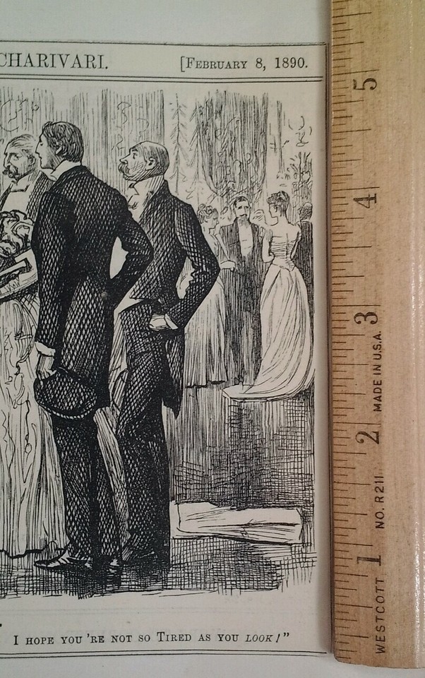 1890 Antique Illustration Print Original Rare VHTF Punch Fashion ...