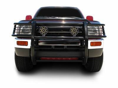 Black Horse Grille Guard Push Bar Modular Black w/7"LED fit 96-98 ...