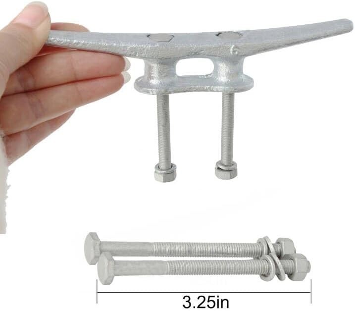 Galvanized Iron Boat Cleats - 6 Inch Dock Cleats for Secure Tying with ...
