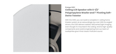 Proficient Audio C650 LCR Surround Sound Speakers, sold each | eBay
