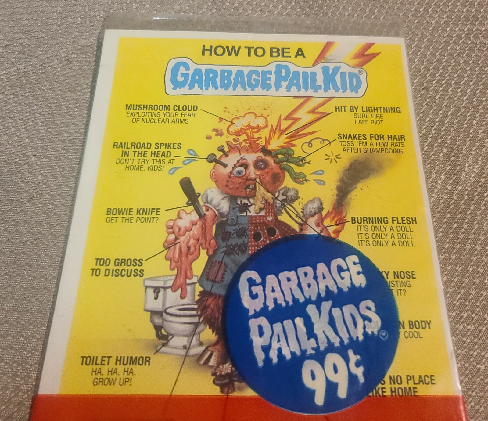 Vintage Sealed 1986 Garbage Pail Kids 3 Giant Stickers Pack 5 X 7 | eBay