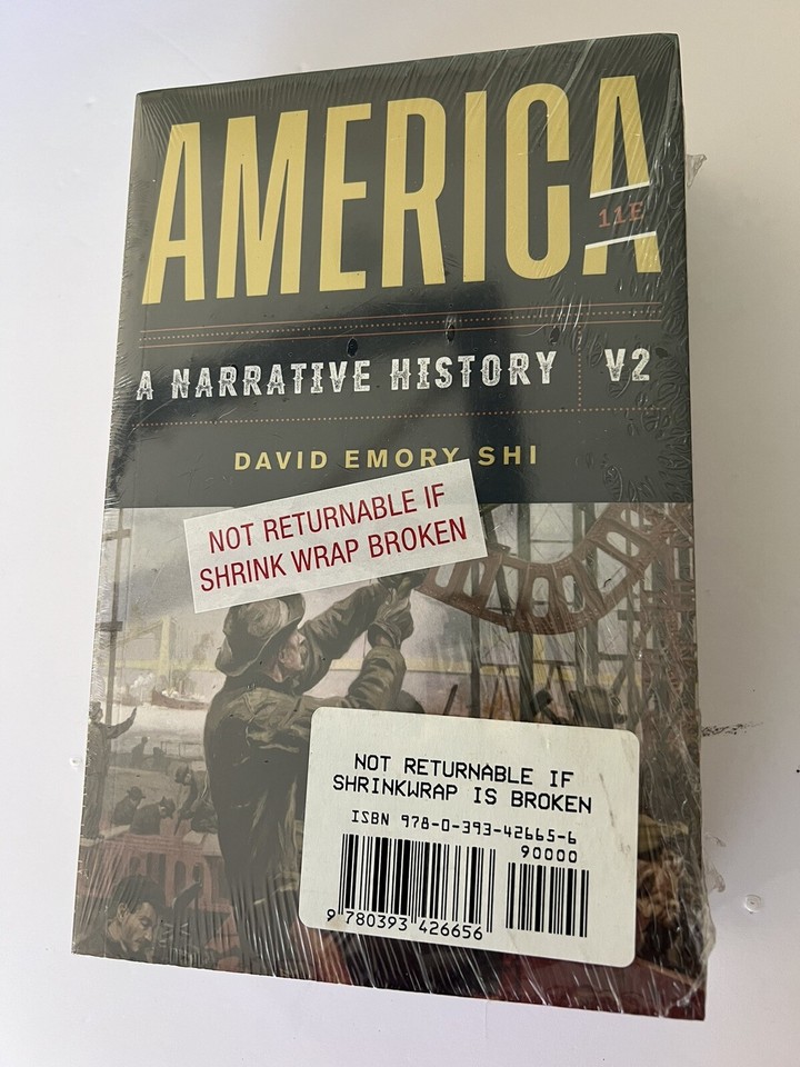 America A Narrative History Volume 1 And 2 by David Tindall NEW | eBay