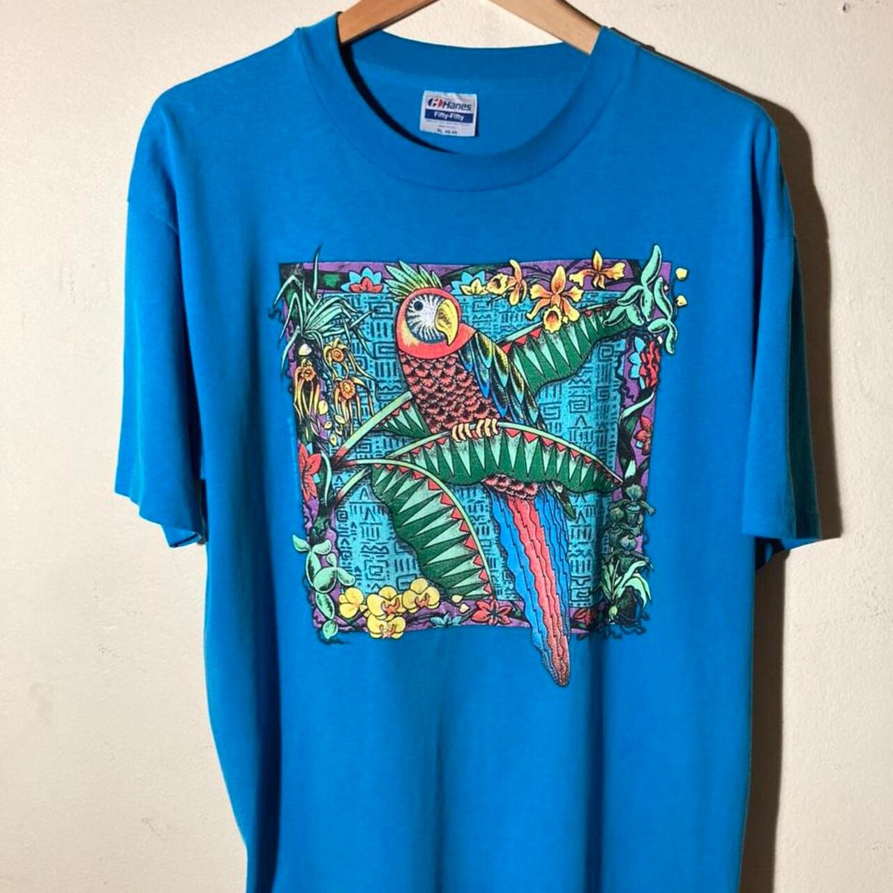 Vintage Rainforest parrot jungle shirt single stitch … - Gem