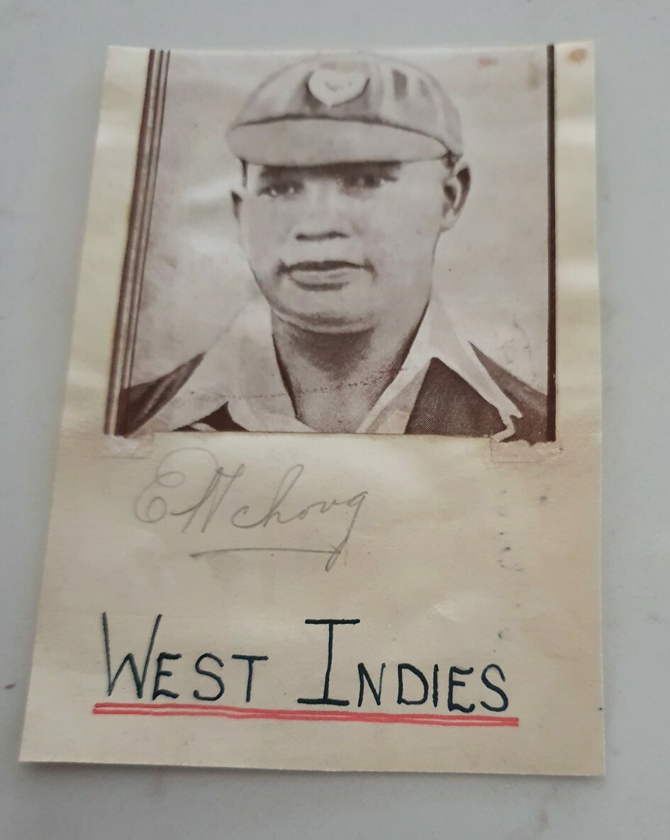 ELLIS ACHONG THE CHINAMAN WEST INDIES CRICKET SIGNED AUTOGRAPH BOOK CUT ...