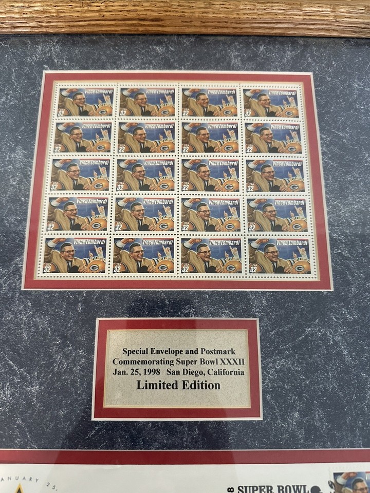 GREEN BAY PACKERS VINCE LOMBARDI 98 Limited Edition SuperBowl XXXII ...