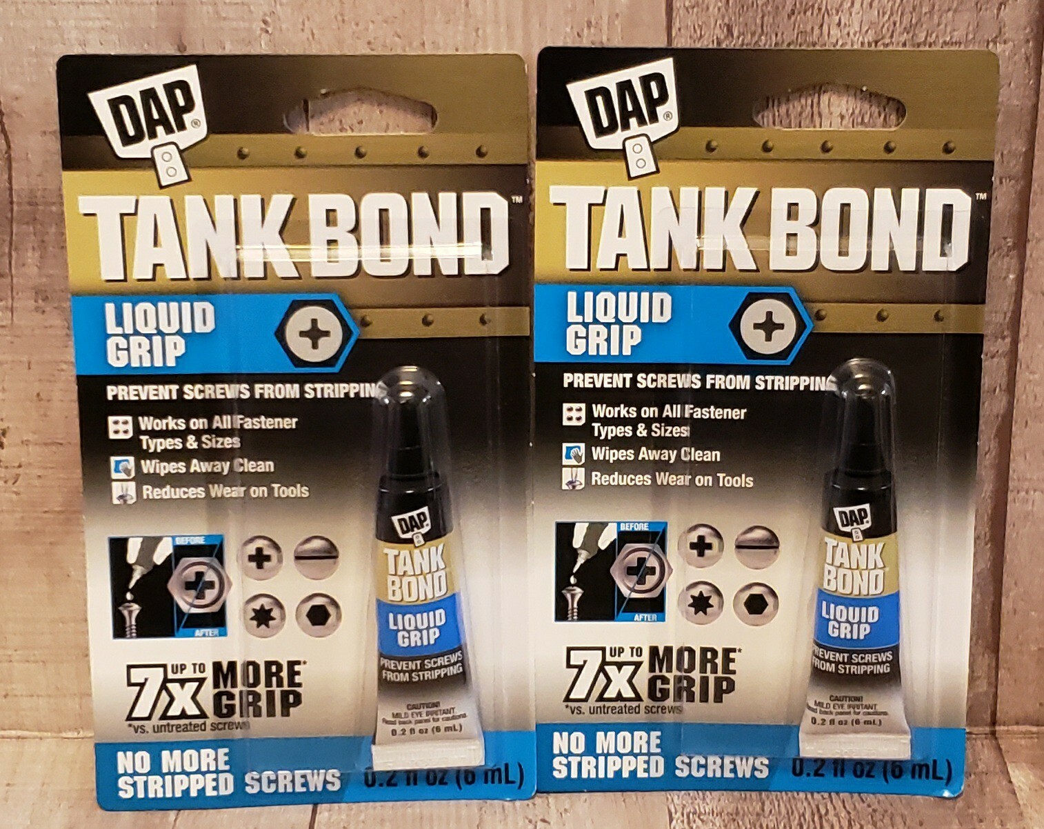 Lot Of 2*DAP Tank Bond Liquid Grip*Prevent Screws From Stripping*0.2 fl ...