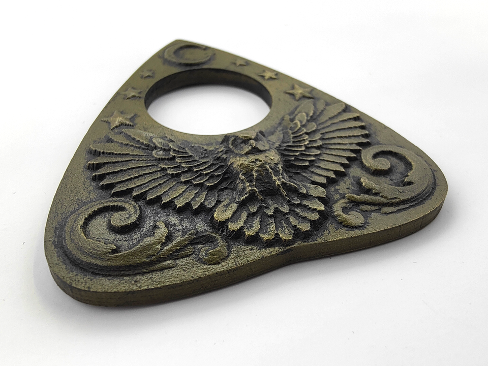 Planchette with Eerie Owl Design with Metallic Finish, For Use With ...