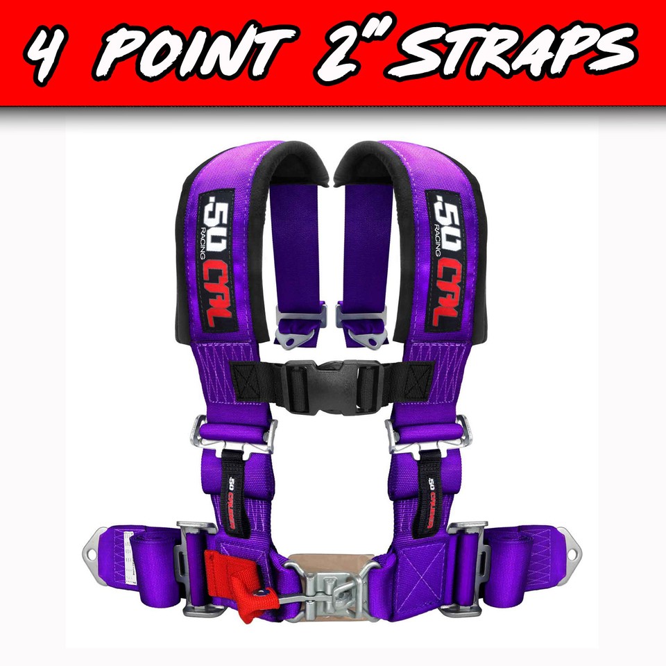 2" 4 Point Racing Harness Seat Belt Universal Fit, UTV, Sand Rail, 4x4 ...