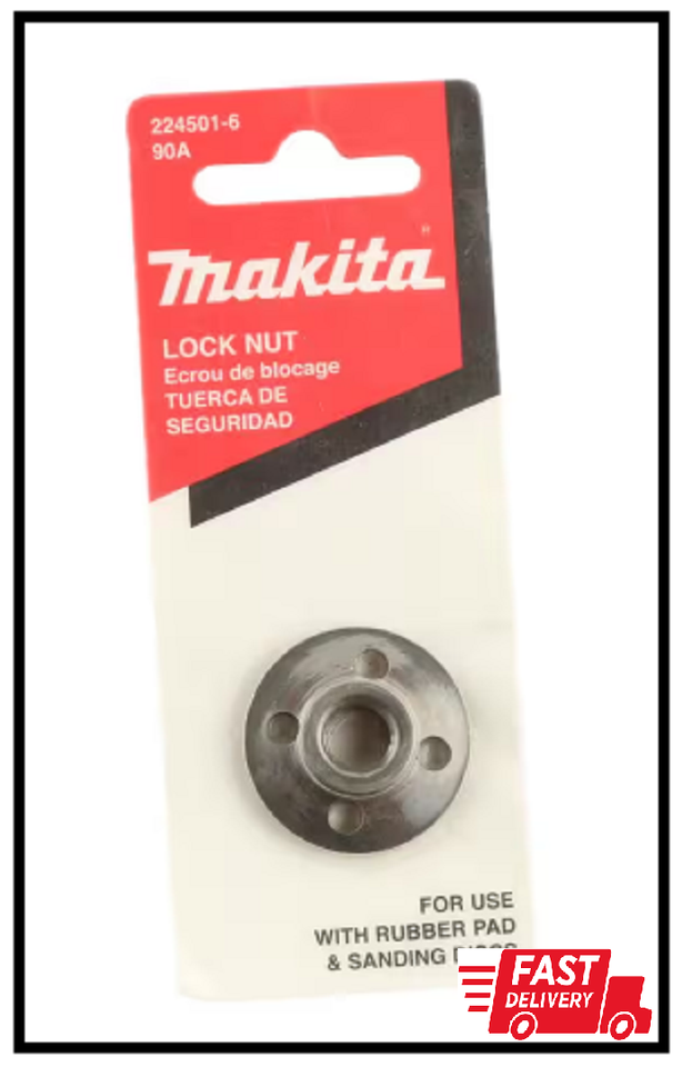 4 In. Lock Nut For Pad - Compatible With Angle Grinders | Makita Rubber ...
