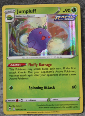 Rapid Strike Jumpluff 004/203 Holo Rare Evolving Skies Pokemon Card | eBay