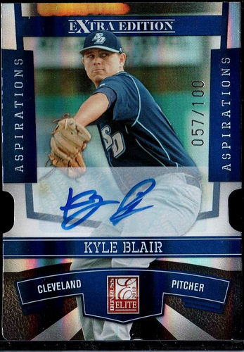 Kyle Blair (Indians) 2010 Donruss Elite Aspirations Die-Cut RC Auto 057 ...