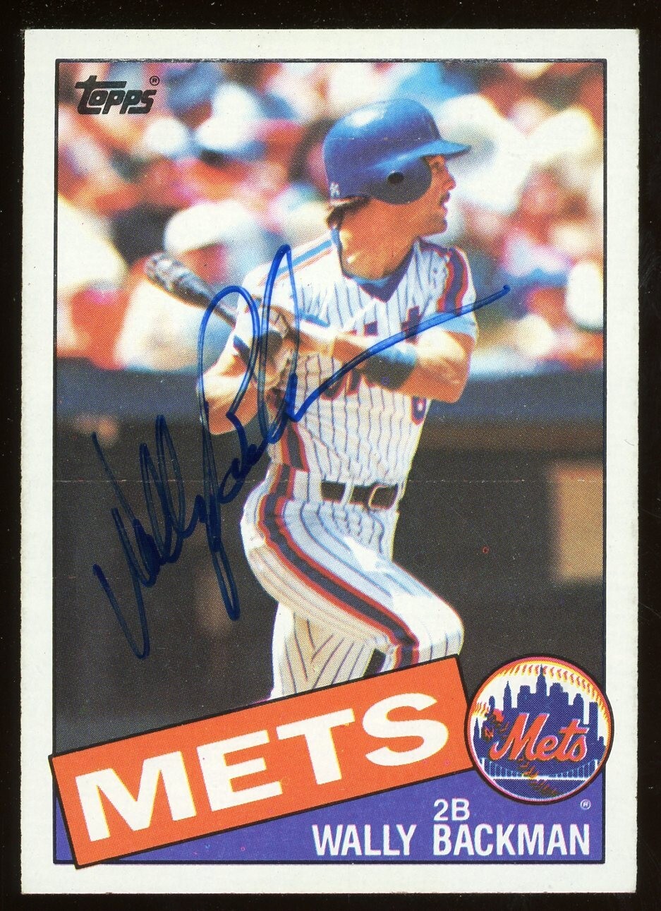 1985 Topps WALLY BACKMAN Signed Card autograph AUTO METS | eBay