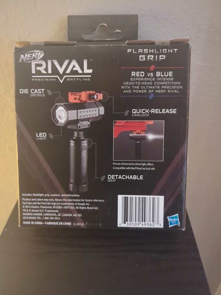 Hasbro Nerf Rival Tactical Battling LED Flashlight Grip for Blasters ...