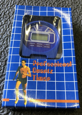 Professional Quartz Timer Stopwatch Blue/new In Box. Digital Display | eBay