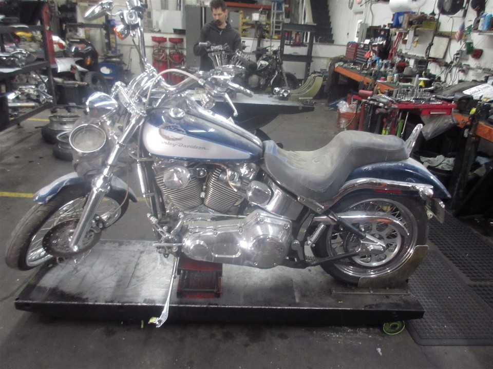 2000 Harley Davidson Softail Deuce FXSTD Rear Shock Absorber Suspension ...