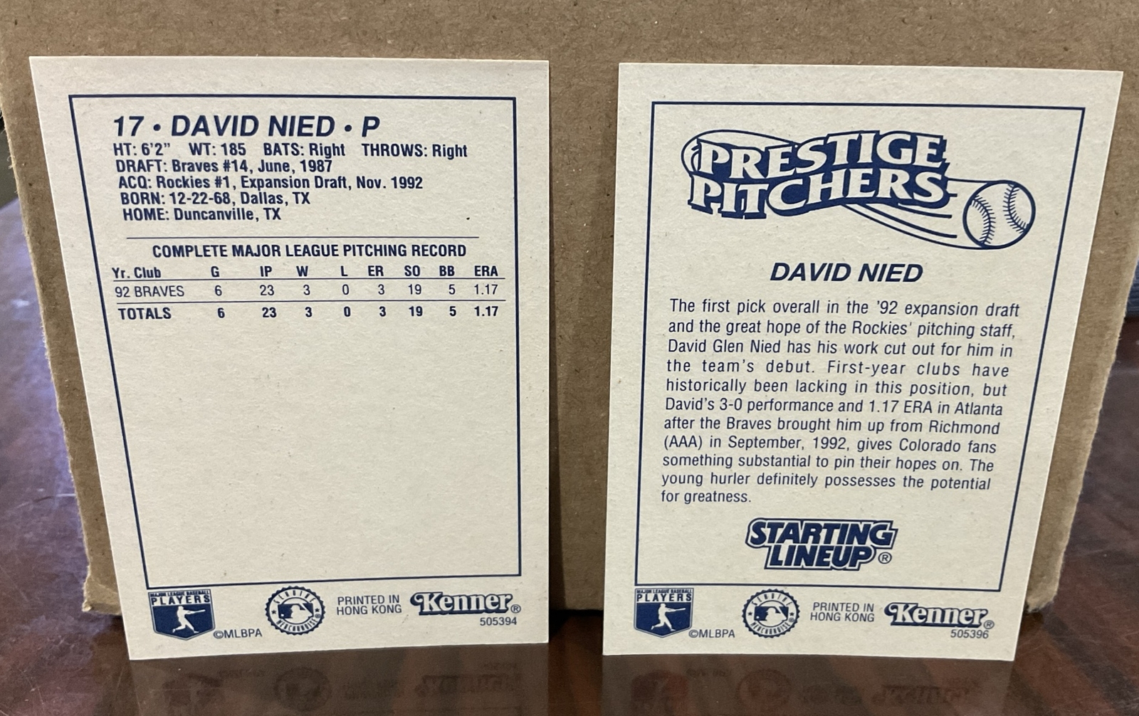 1993 Starting Lineup Cards - #505394 David Nied for sale online | eBay