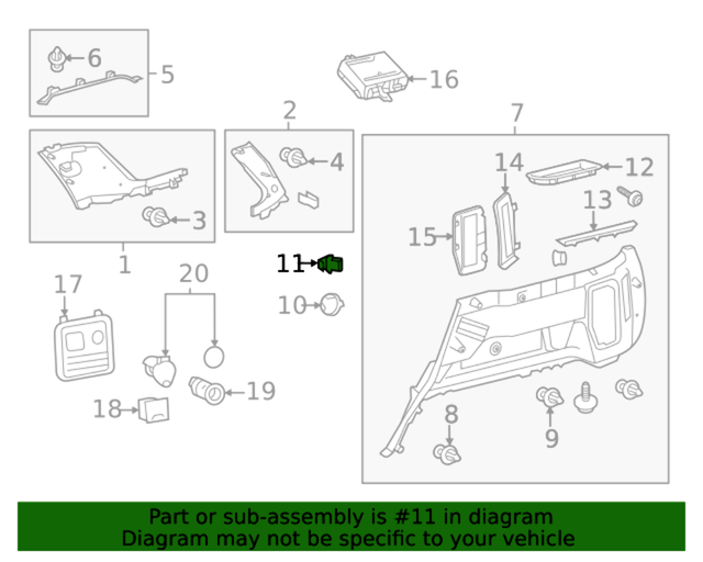 Toyota OEM Genuine 6472560020C0 Hook Luggage Compartment Trim 64725 ...