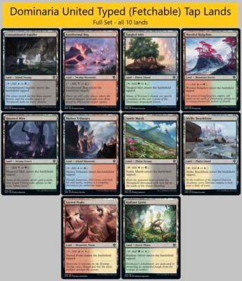 DOMINARIA UNITED / DMU MTG Dual Lands - Set of ALL 10 - Typed Fetchable ...