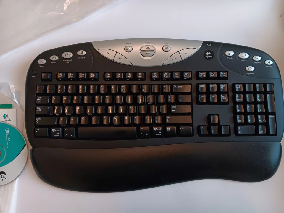 Logitech Cordless Keyboard, Black, Wrist Rest, Home Or Office Use, No ...