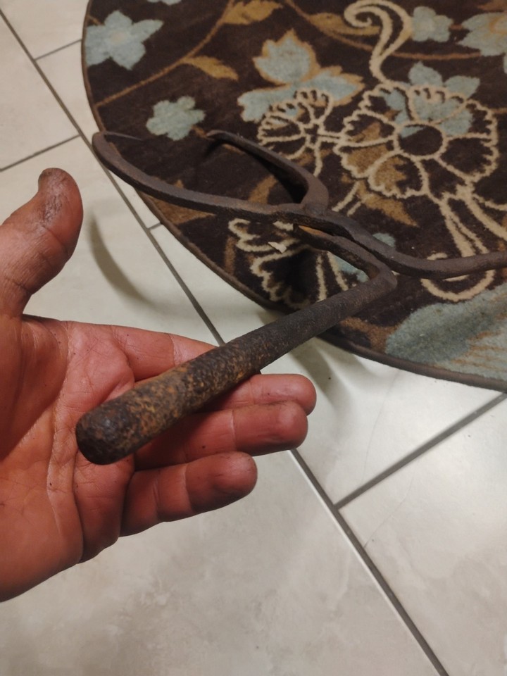 Antique Cast Iron 2-Man Railroad Tie Rail Hauler Ice Logging Tongs - 33 ...