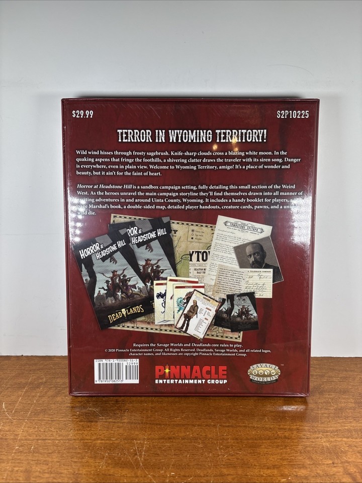 Deadlands: Horror at Headstone Hill Boxed Set SWADE (S2P10225) Pinnacle ...