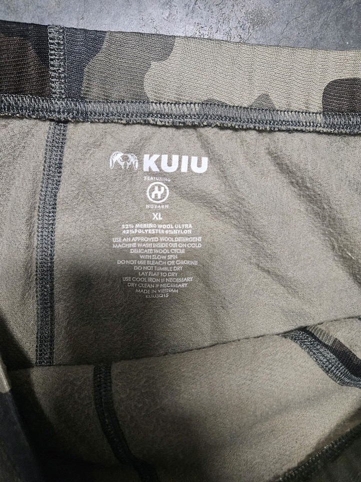 Kuiu Merino Wool Mens XL Zip-Off Bottom VIAS Camo Base Layer | eBay