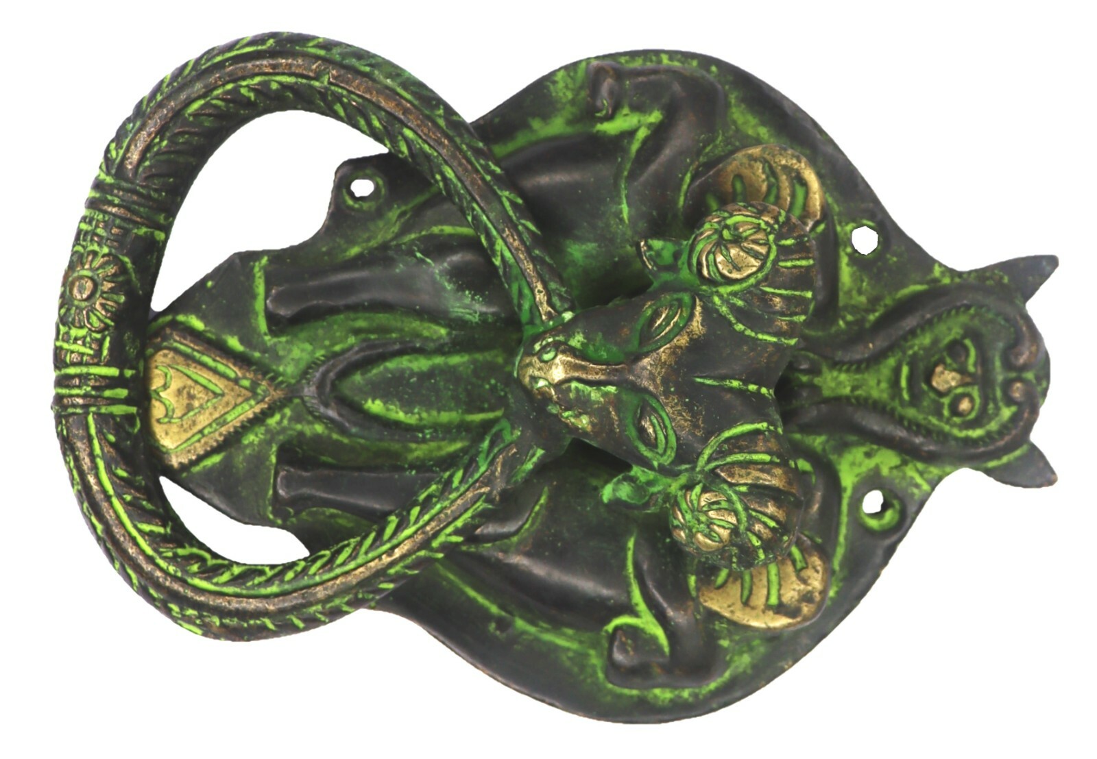 Elephant with Sheep Shape Antique Vintage Style Handcrafted Brass Door ...