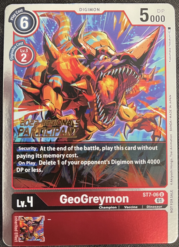 GEOGREYMON - U ALT ART PROMO - ST7-06 - 2022 REGIONALS PARTICIPANT ...