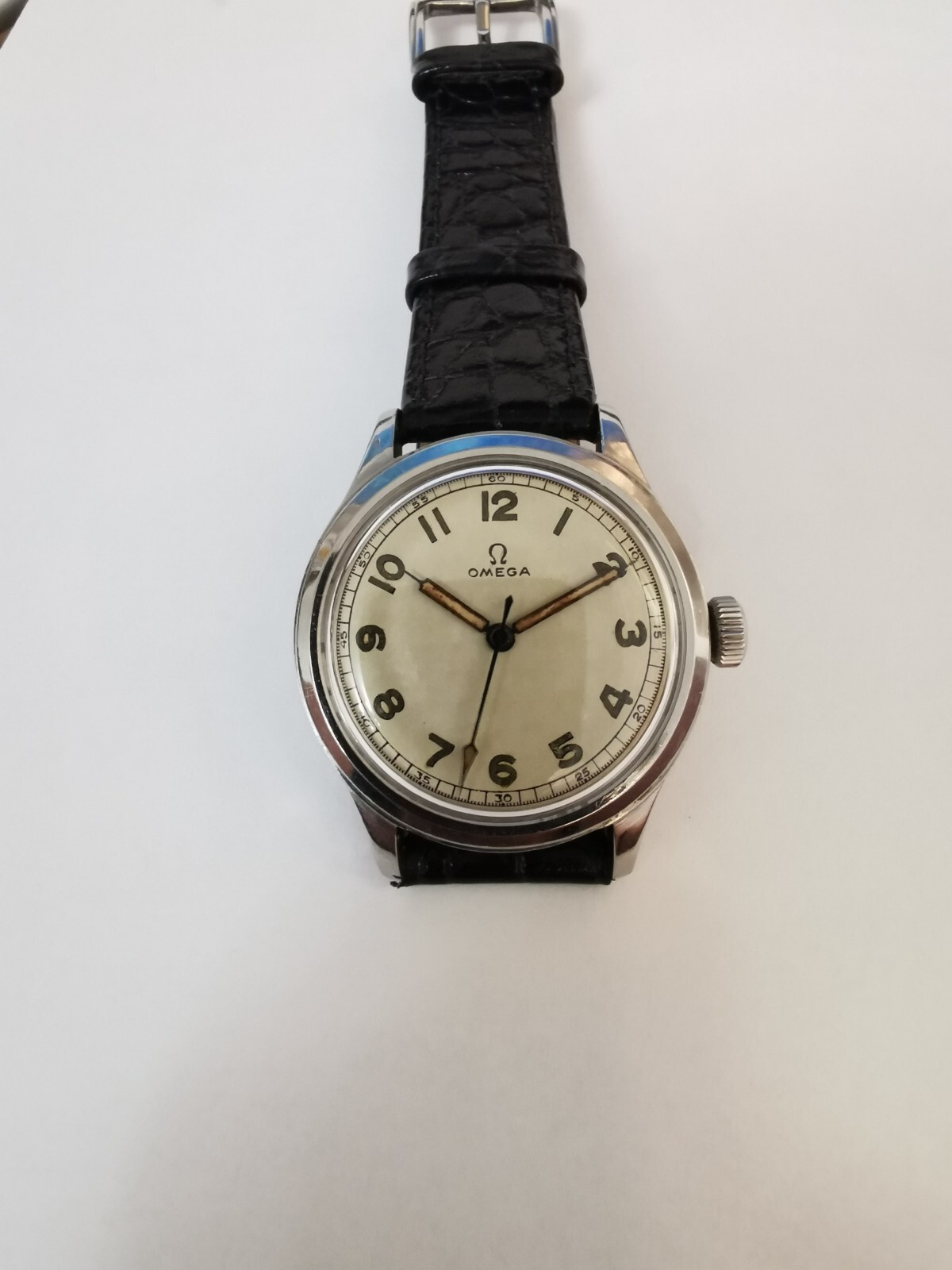 RARE VINTAGE WWII OMEGA 2179 16j MILITARY AMAZING PATINA DIAL 30T2SC ...