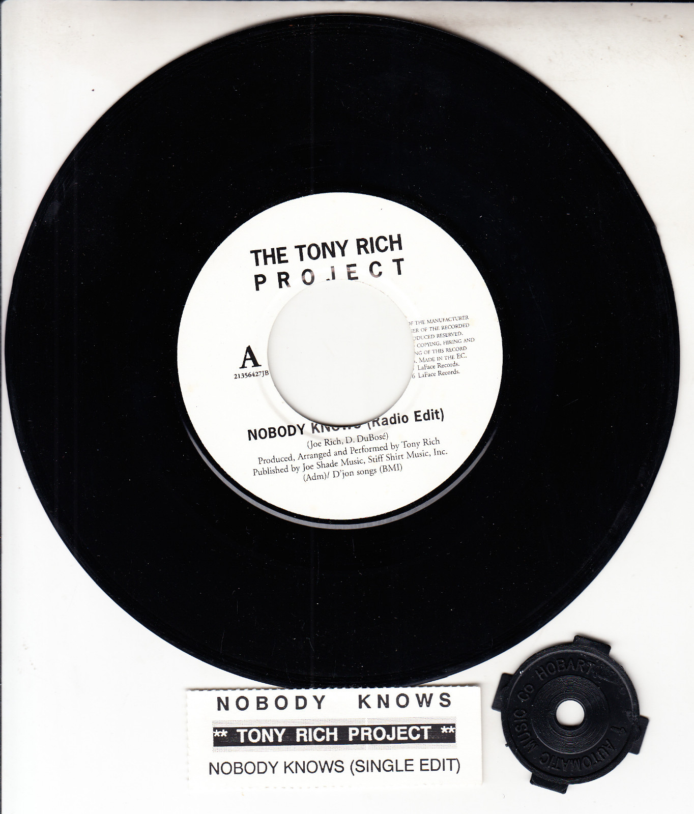 THE TONY RICH PROJECT Nobody Knows 7" 45 rpm vinyl record + juke box ...