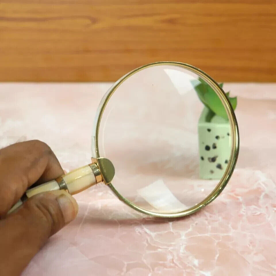 Brass Heavy Magnifying Glass Vintage Magnifier Collectible gift glass ...