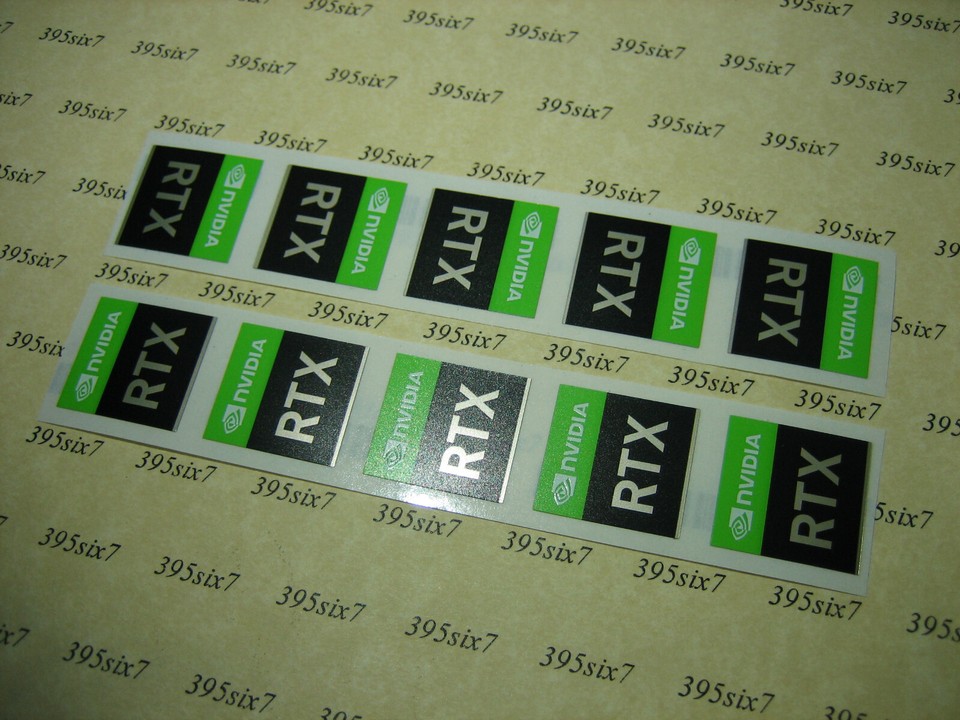 NVIDIA RTX STICKER 17mm x 18mm - 10 PCS | eBay