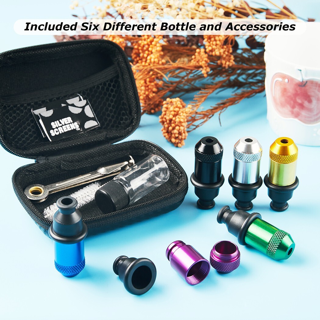 6 Pc Sneak a Toke One Hitter Pipes Metal Tobacco Smoking Pipe With Box ...